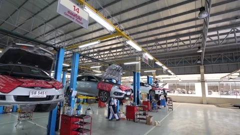 Modern Factory Garage Interior Design, I... | Stock Video | Pond5