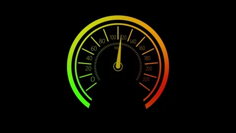 Modern Flat Speedometer Dial Animation, ... | Stock Video | Pond5