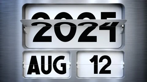 Modern flip calendar turning through yea... | Stock Video | Pond5