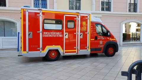 Modern French Fire Department Ambulance ... | Stock Video | Pond5