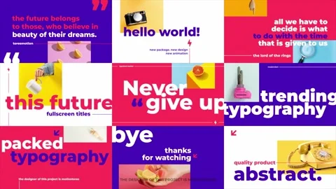 Modern Fullscreen Typography ~ After Effects #260535663