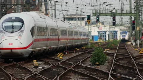 a modern german ice high speed train is ... | Stock Video | Pond5