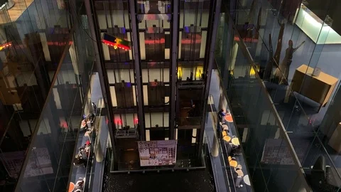 Glass Elevator Down Stock Video Footage | Royalty Free Glass Elevator ...