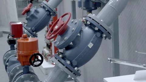 Modern high-capacity valves in the syste... | Stock Video | Pond5
