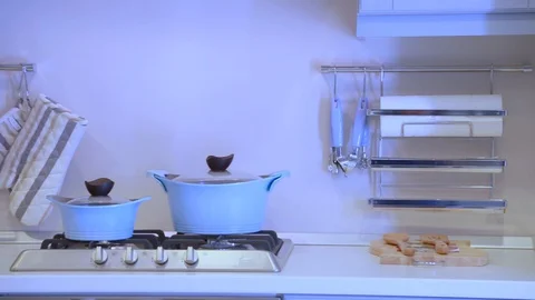 Modern Kitchen Interior Close Shot | Stock Video | Pond5