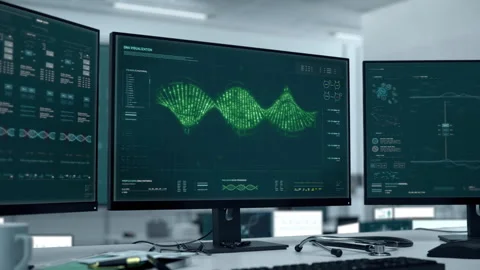 Modern lab scanner is examining the digi... | Stock Video | Pond5