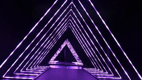 Modern line art with neon light abstract... | Stock Video | Pond5