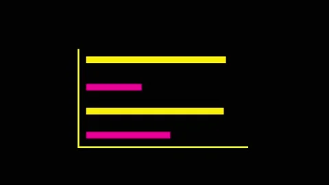 Modern Linear Graph Animation on Black B... | Stock Video | Pond5