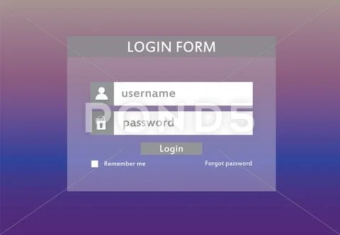 Modern login form for website Stock Illustration ~ #41763248