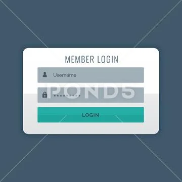 Modern login user interface design template: Graphic #79595329
