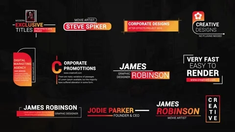 Modern Lower Third Titles ~ After Effects #232967694
