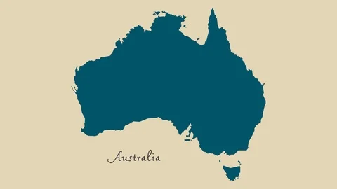 Modern map of Australia illustration ani... | Stock Video | Pond5