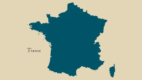 Modern map of France illustration animat... | Stock Video | Pond5