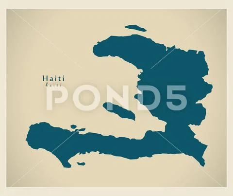 Modern Map - Haiti HT Stock Illustration ~ #130623004