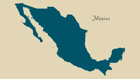 Modern map of Mexico illustration animat... | Stock Video | Pond5