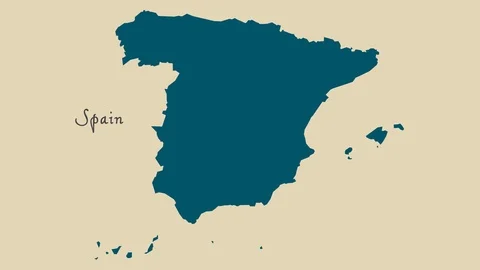 Spain Map Stock Footage ~ Royalty Free Stock Videos | Pond5