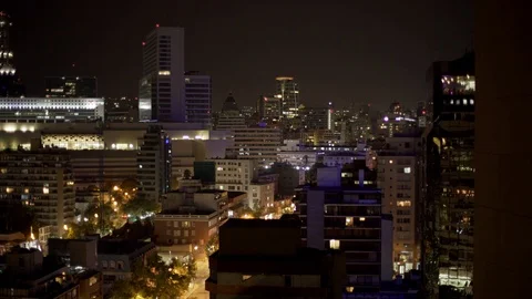 Modern metropolitan city night skyline o... | Stock Video | Pond5