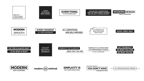 Modern Minimal Titles ~ After Effects Template #144050037