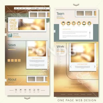 Modern one page website template design: Graphic #70297197