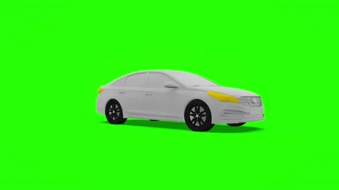 Modern passenger car on a green screen. ... | Stock Video | Pond5