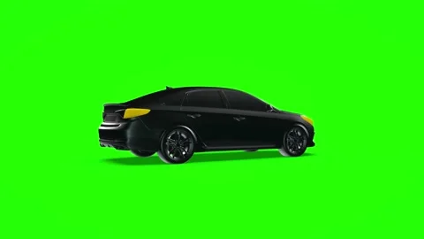 Modern passenger car on a green screen. ... | Stock Video | Pond5
