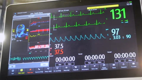 Modern patient monitor. Electronic Healt... | Stock Video | Pond5