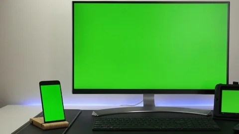 Modern Personal Computer, tablet and pho... | Stock Video | Pond5