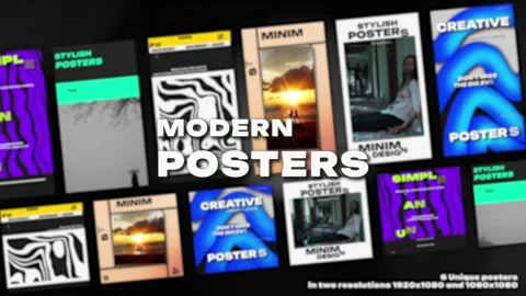 Modern Posters ~ After Effects Template #276327516 | Pond5
