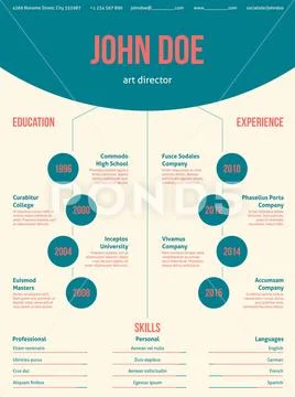 Photograph: Modern resume cv template with cool colors Modern resume cv ...