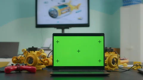Modern Robotics Classroom with Green Scr... | Stock Video | Pond5