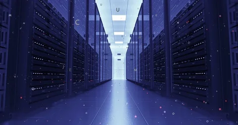Modern Server Room Environment. Futurist... | Stock Video | Pond5