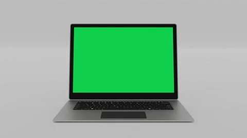 Modern Slim Laptop Opening and Turning O... | Stock Video | Pond5