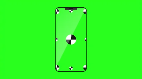 Modern smartphone with green screen on g... | Stock Video | Pond5