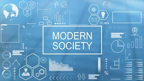 Modern Society, Animated Typography | Stock Video | Pond5