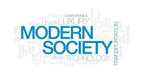 Modern society animated word cloud, text... | Stock Video | Pond5
