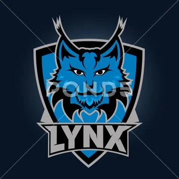 Modern sport logo for team. Lynx mascot logo template ~ Clip Art #74538499