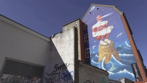 Modern / street art by AEC of man / ligh... | Stock Video | Pond5