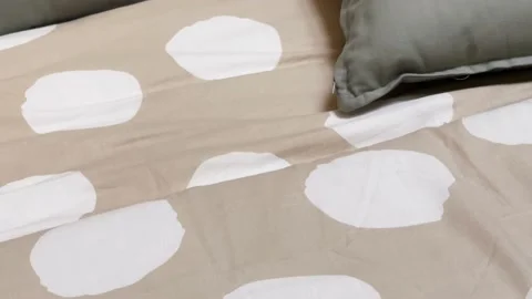 Modern style bedding on bed in bedroom, ... | Stock Video | Pond5