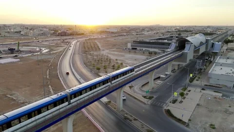 The modern subway line in Riyadh Saudi A... | Stock Video | Pond5