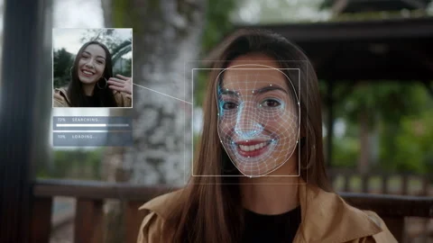 Modern Technology Using Face Recognition... | Stock Video | Pond5