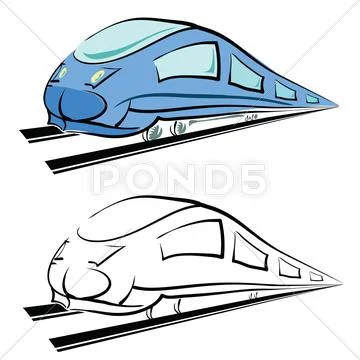 Modern train silhouette: Royalty Free Illustration #46731574