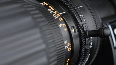 modern TV camera lens. turning of a zoom... | Stock Video | Pond5