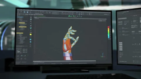 Modern UI displays the development of th... | Stock Video | Pond5