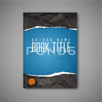 Modern Vector abstract blue book cover template ~ Clip Art #54095835