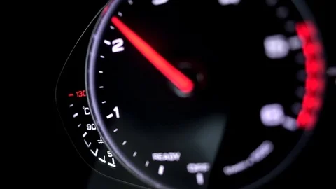 Modern Vehicle Dashboard. Car Engine Rev... | Stock Video | Pond5