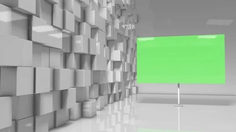 Modern virtual studio set Backdrop stage... | Stock Video | Pond5