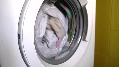 Washing Machine 3D Stock Video Footage | Royalty Free Washing Machine ...