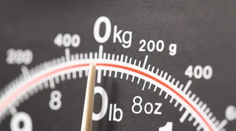 Modern weighing scale measurement | Stock Video | Pond5