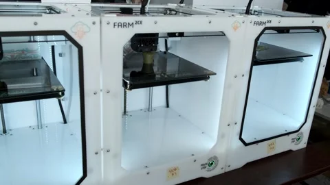 Modern white 3D printer printing model f... | Stock Video | Pond5