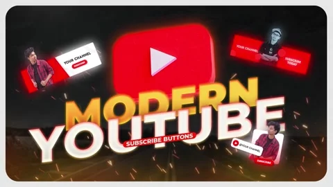 Modern Youtube Subscribe Button Pack ~ After Effects #220135478